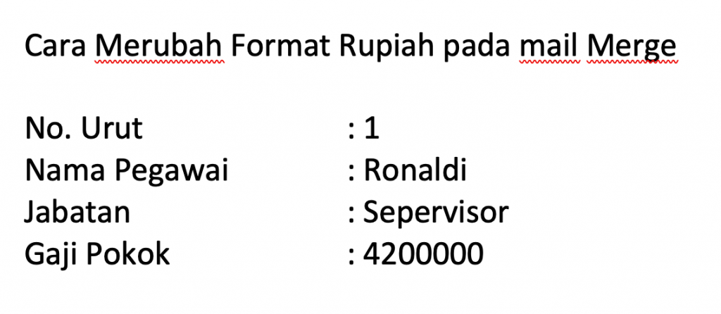Cara Merubah Format Rupiah di Mail Merge - Blog Online Pajak