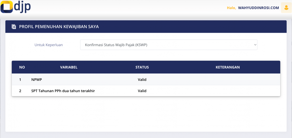 Cara Cetak KSWP di DJP Online - Blog Online Pajak
