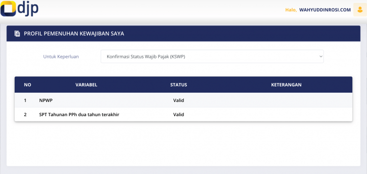 Cara Cetak KSWP di DJP Online - Blog Online Pajak