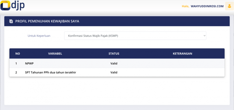 Cara Cetak KSWP di DJP Online - Blog Online Pajak