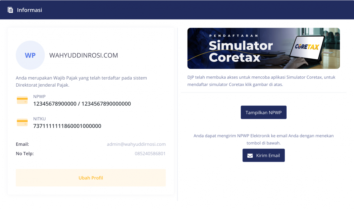 Cara Daftar Simulator Coretax - Blog Online Pajak