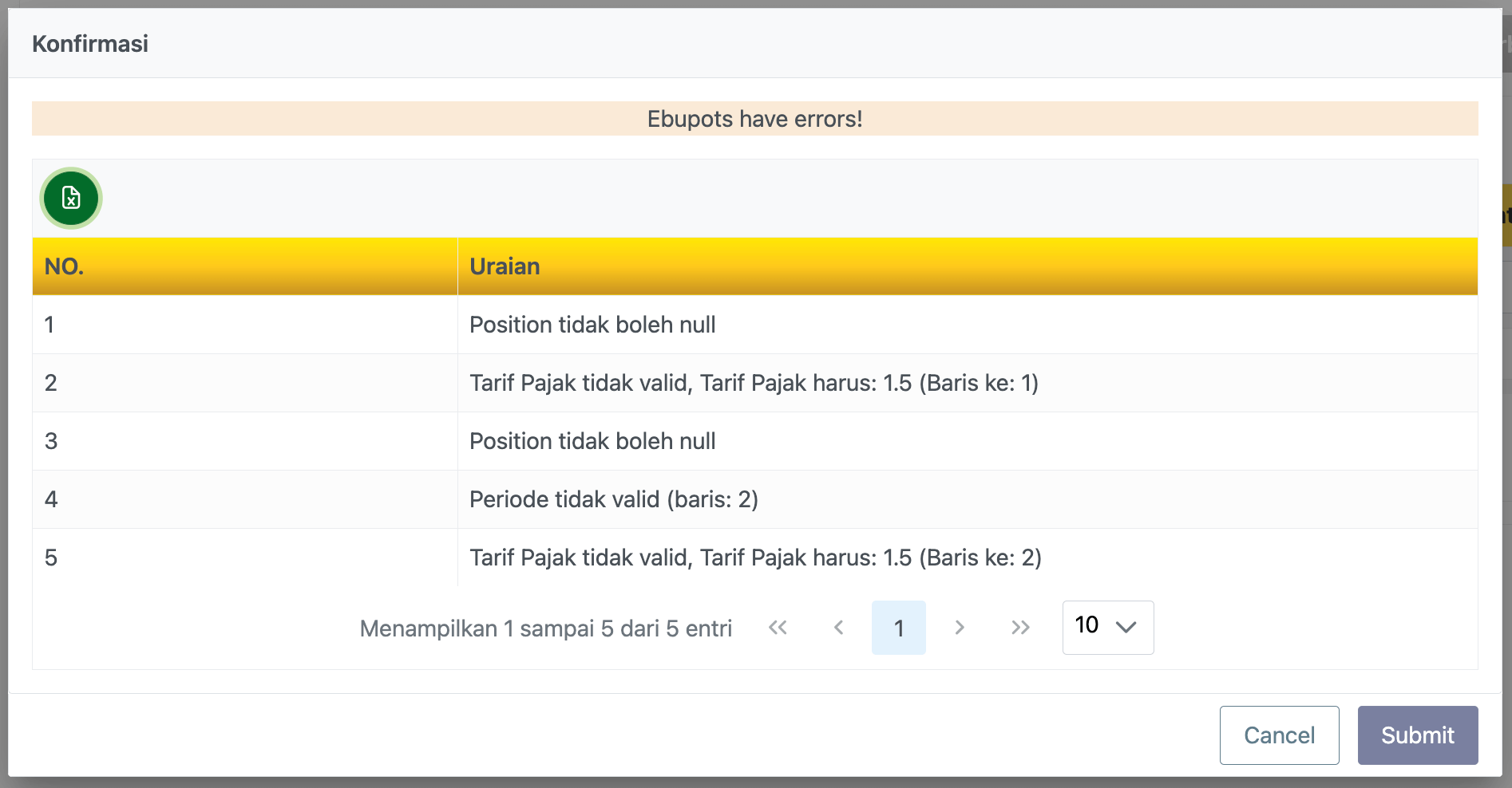 Gagal Impor eBupot di Coretax - Blog Online Pajak
