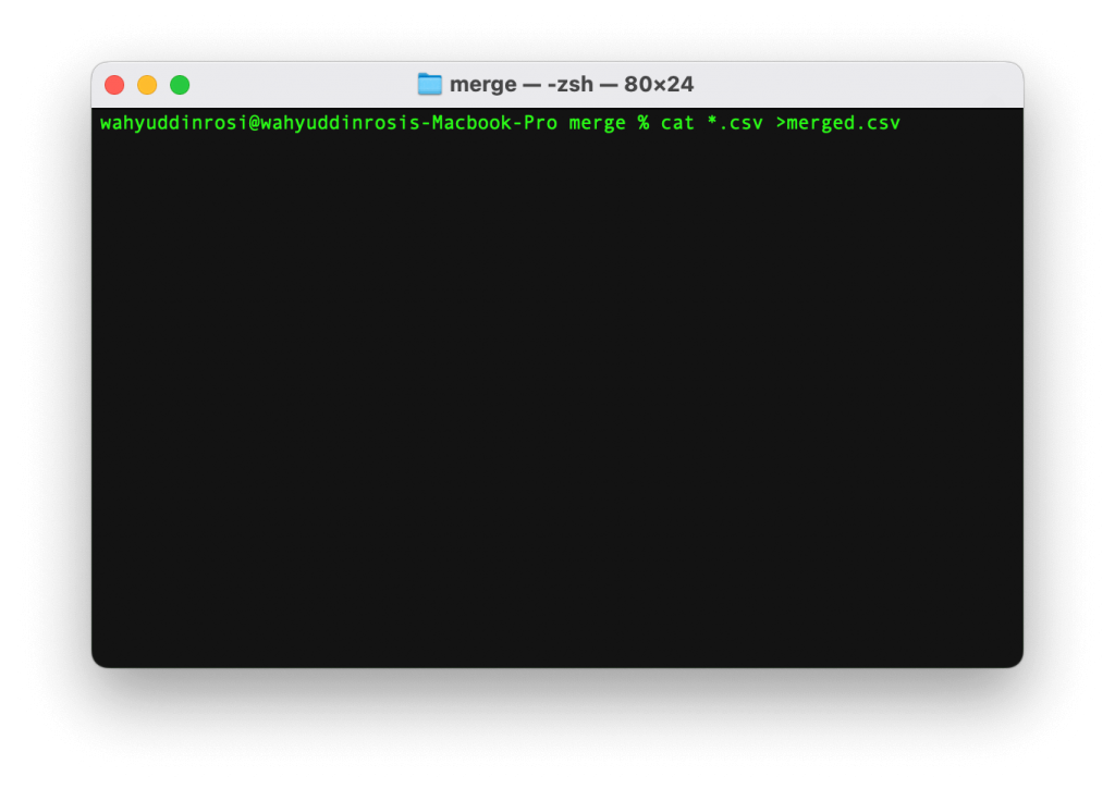 Menggabungkan File CSV menjadi satu file