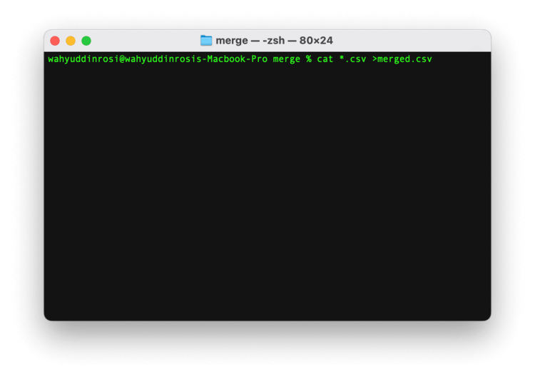 Menggabungkan File CSV menjadi satu file